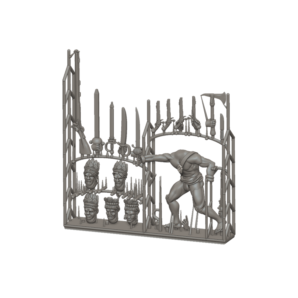 Port Royal Customizable Native American Character Sprue – Firelock Games
